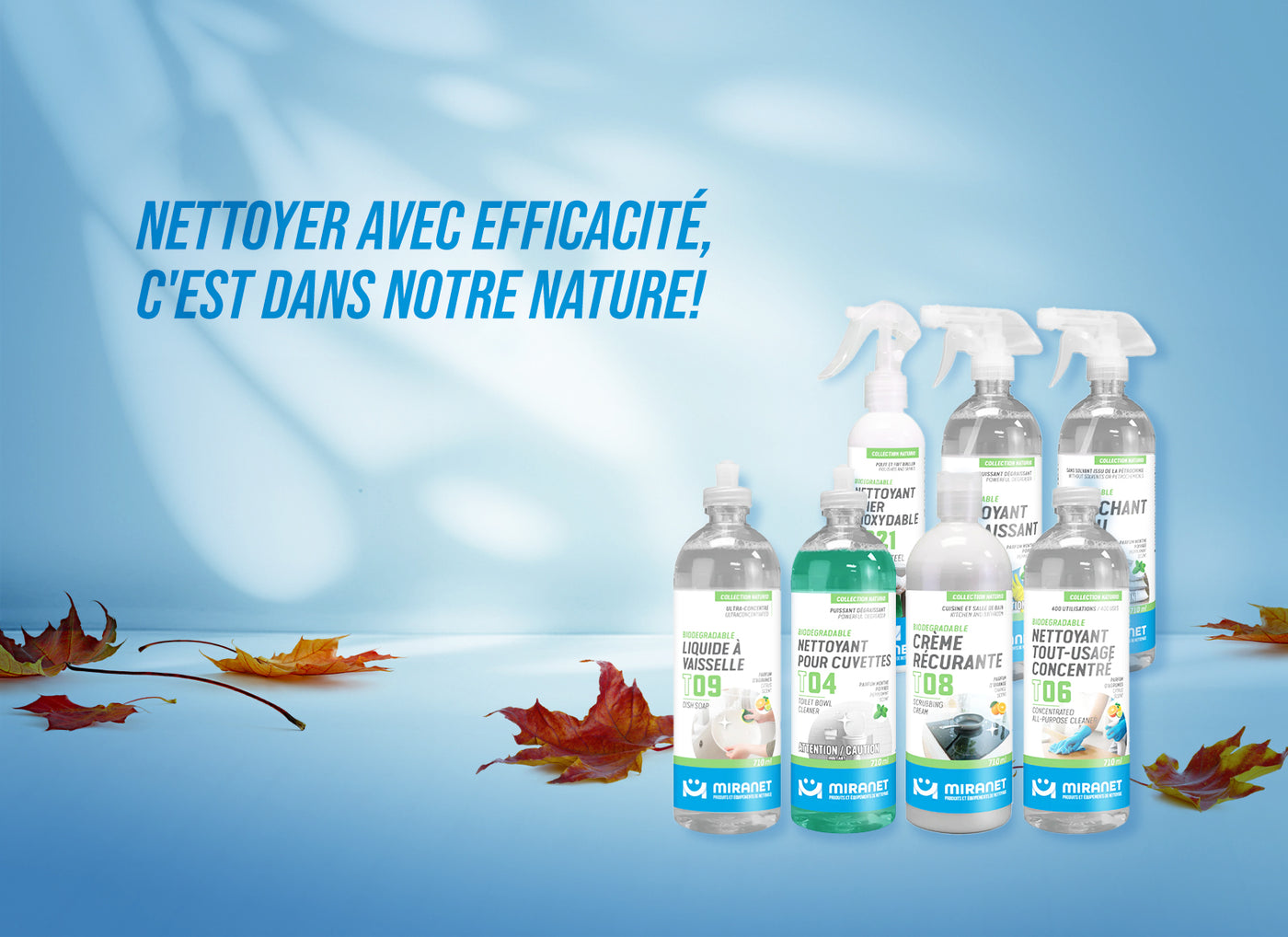MIRANET, Produits sanitaires & Équipements pour nettoyer comme les pro