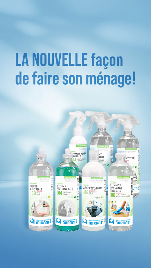 MIRANET, Produits sanitaires & Équipements pour nettoyer comme les pro
